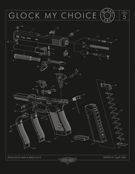 ARMY TRIKO GLOCK SCHEMA :: MARS & ARMS